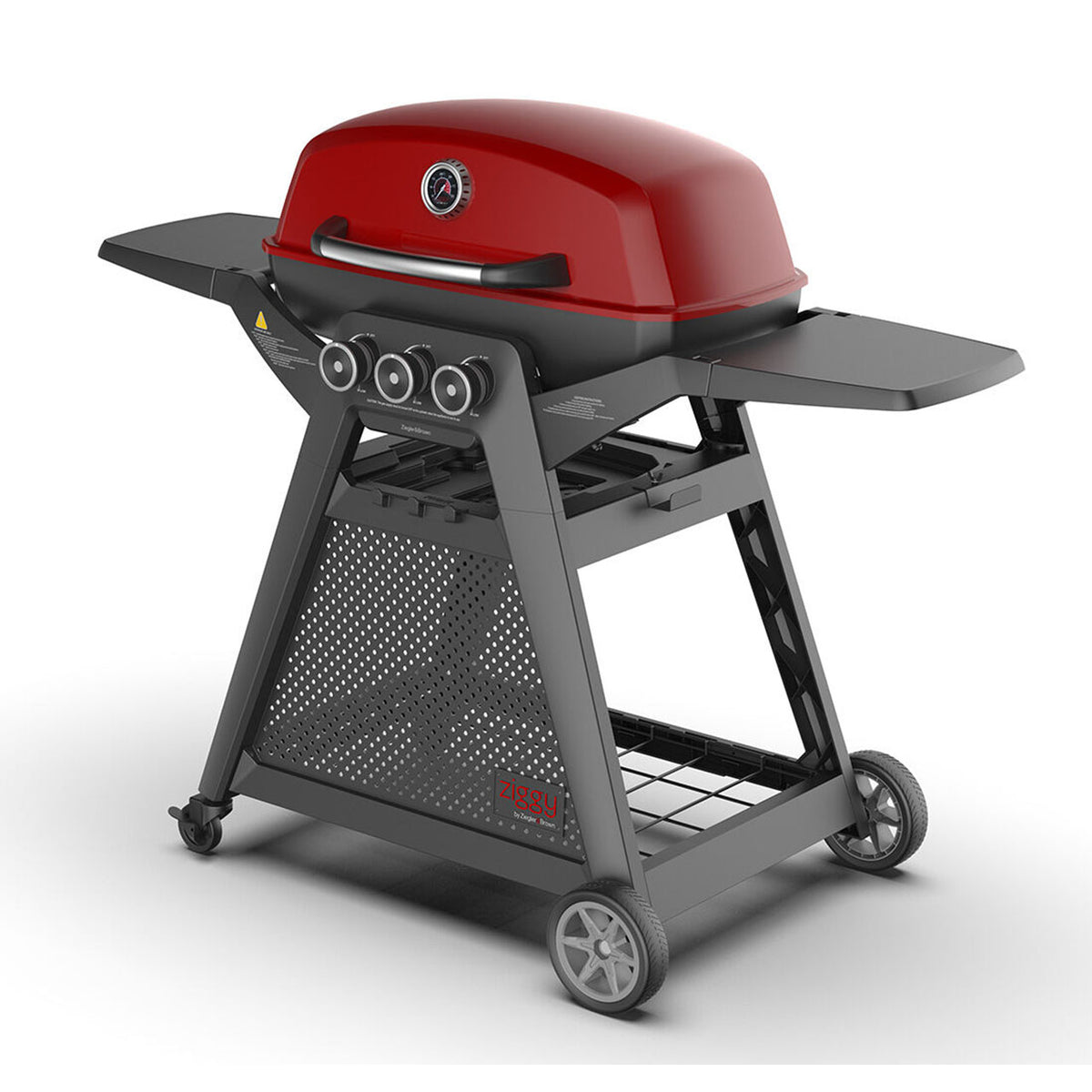 Ziggy Elite Triple Grill LPG BBQ On Cart – BBQ39