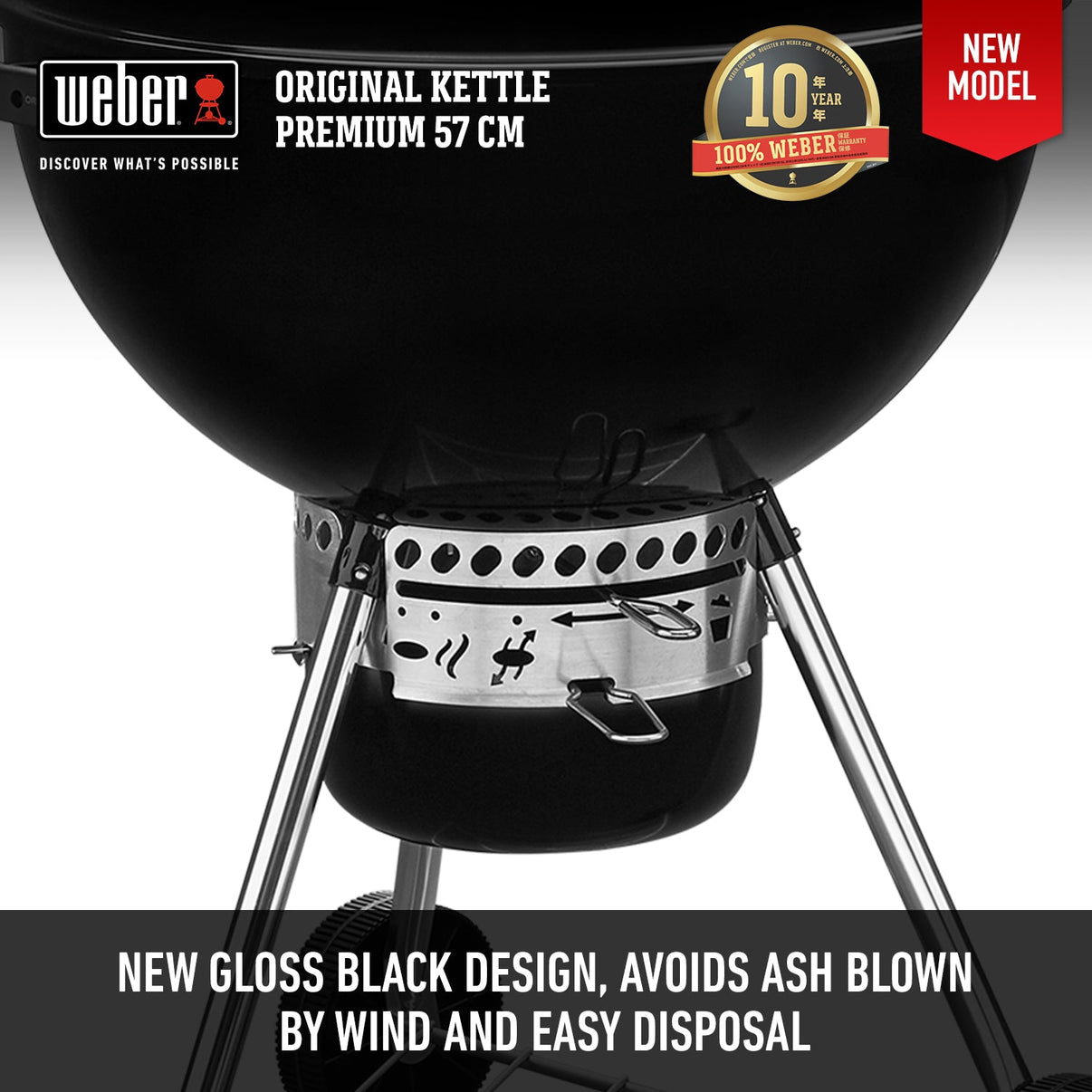 WEBER 57cm Original Kettle Premium GBS – The Barbecue Store Thailand