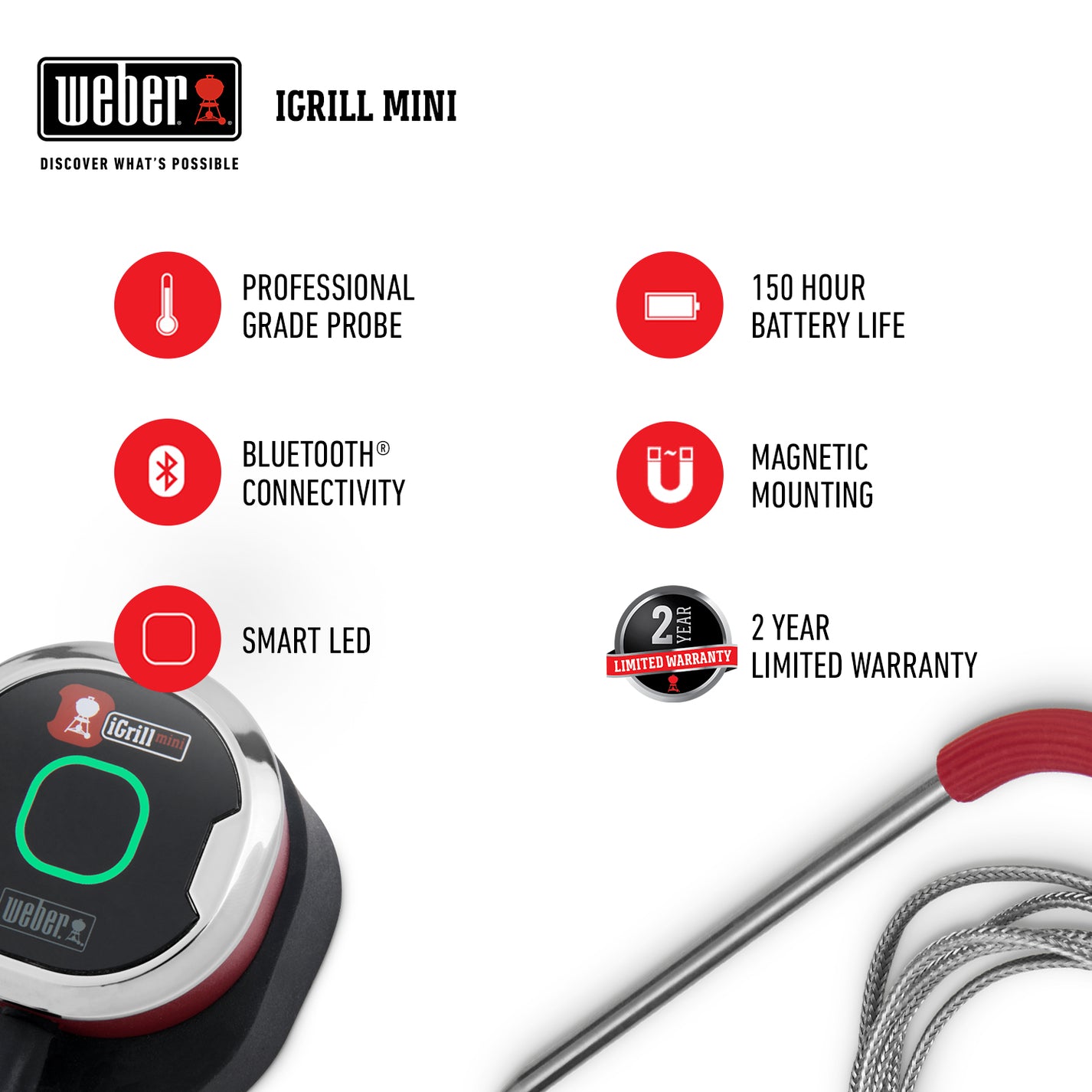 WEBER iGrill Bluetooth Thermometer – The Barbecue Store Thailand