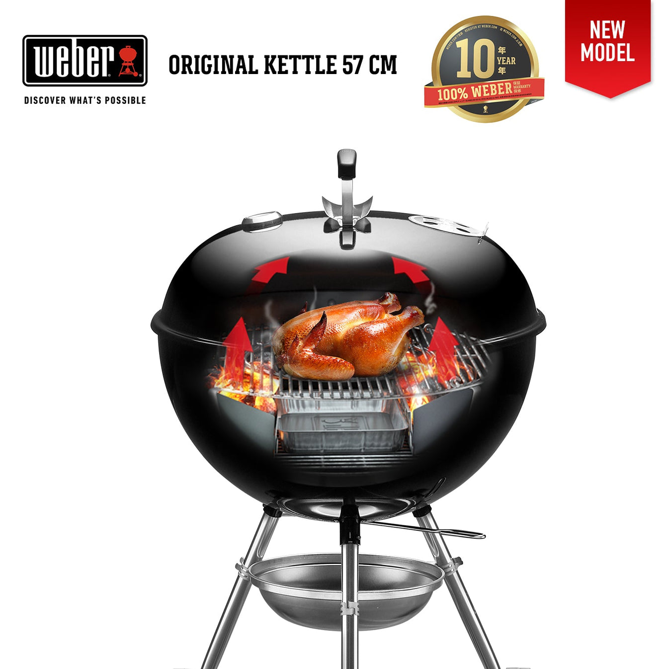 WEBER 57cm Original Kettle with Thermometer – BBQ39