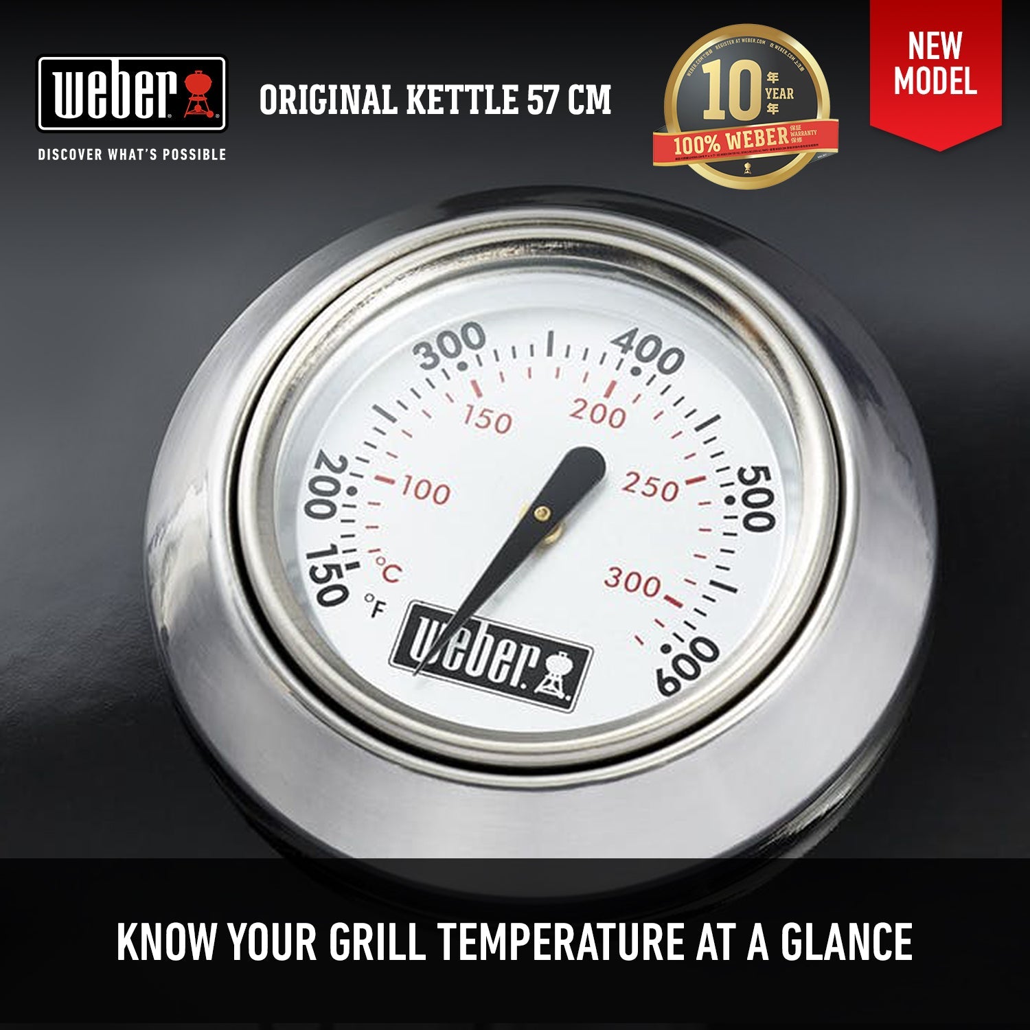 WEBER 57cm Original Kettle with Thermometer – BBQ39
