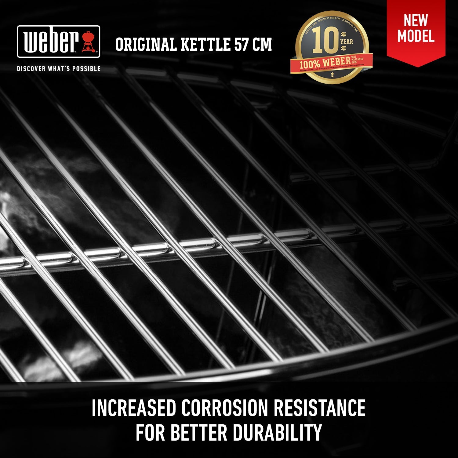 WEBER 57cm Original Kettle with Thermometer – The Barbecue Store Thailand